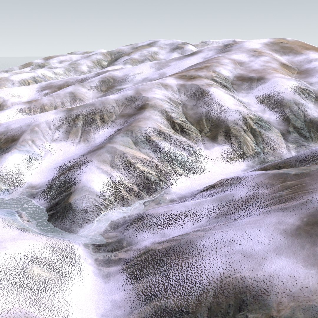 3d Snowy Mountain Snow Landscape Model