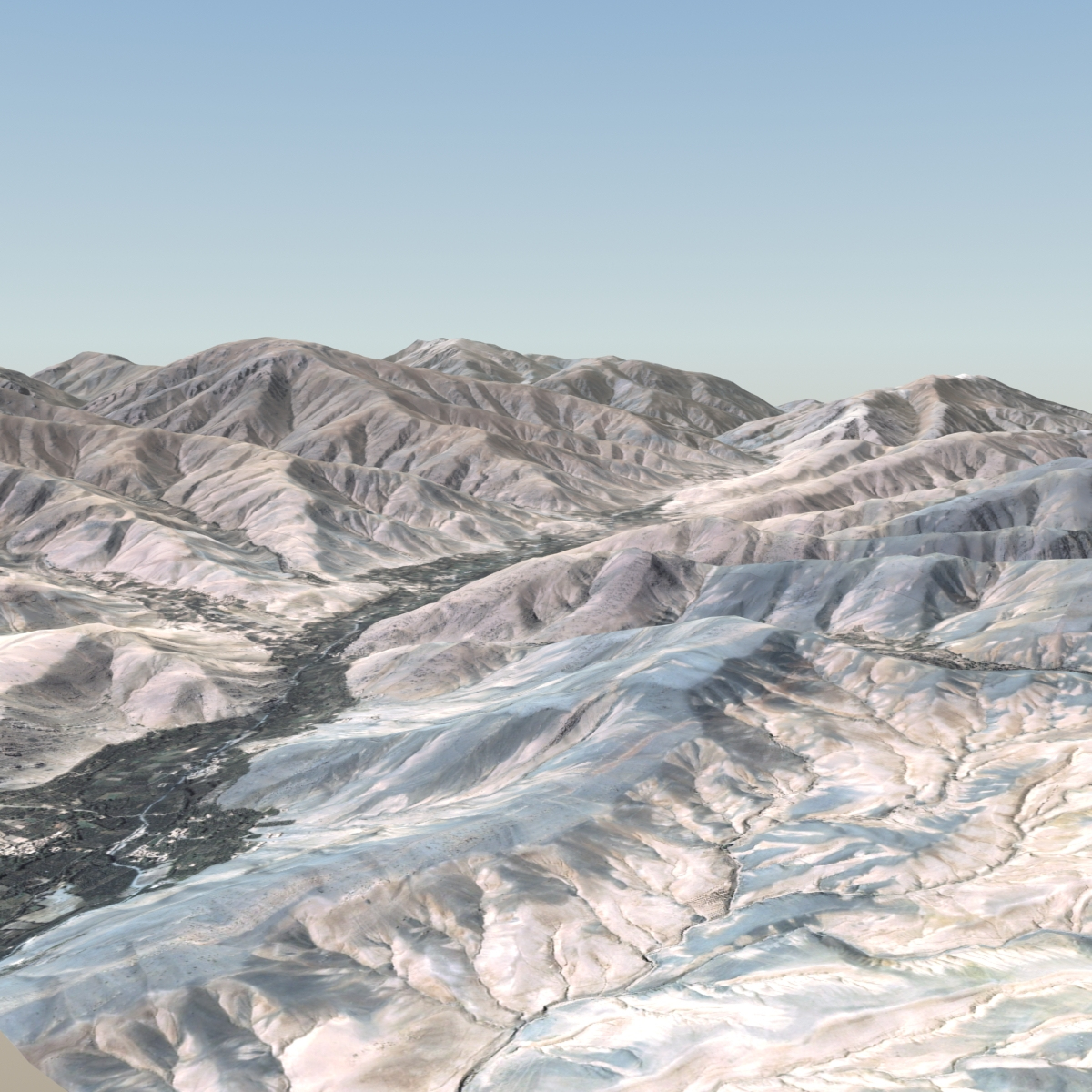 3d snowy mountain snow landscape model