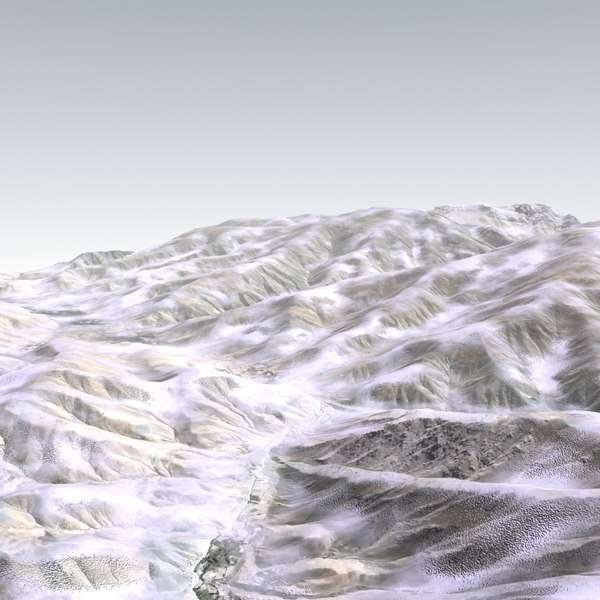 3d snowy mountain snow landscape model