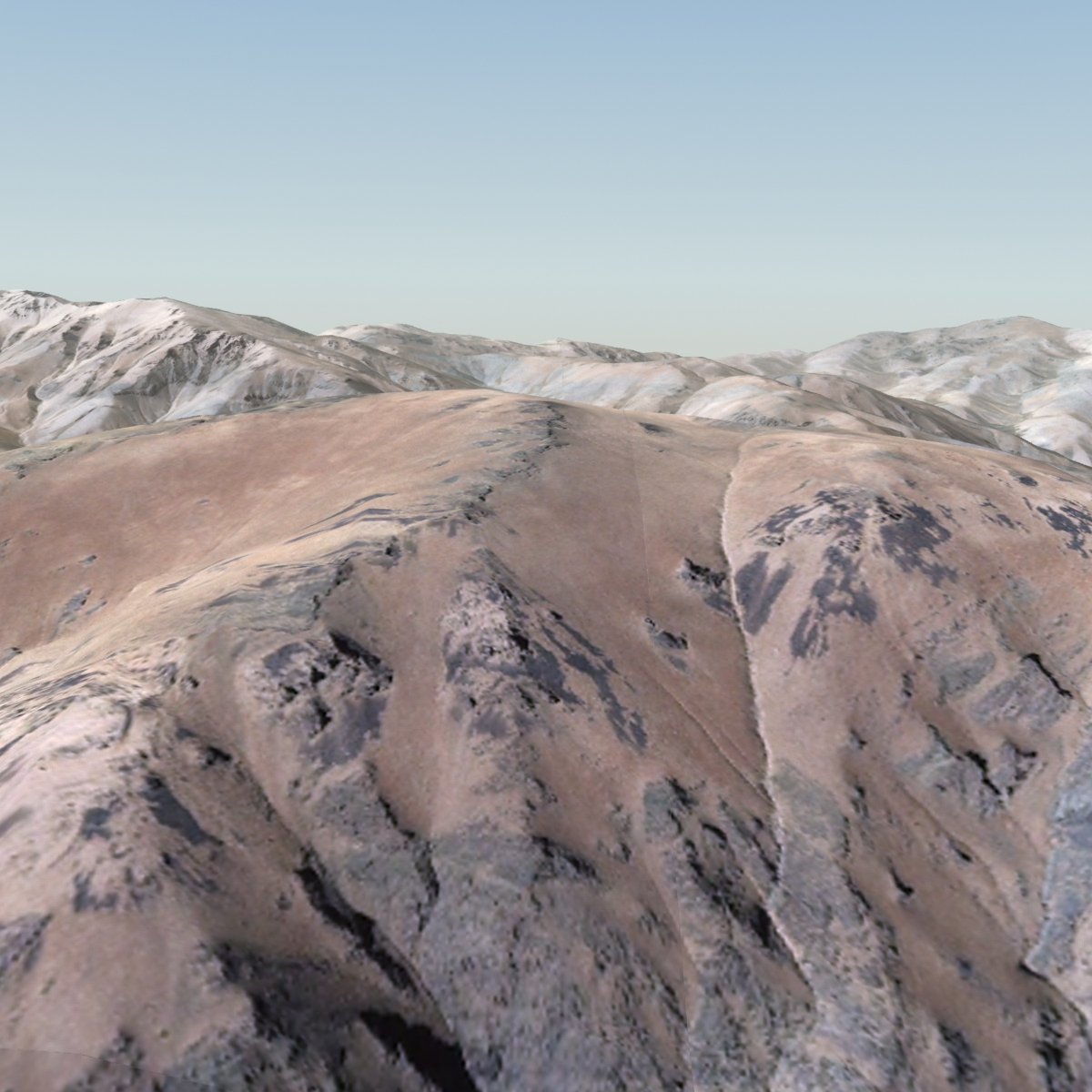 3d snowy mountain snow landscape model