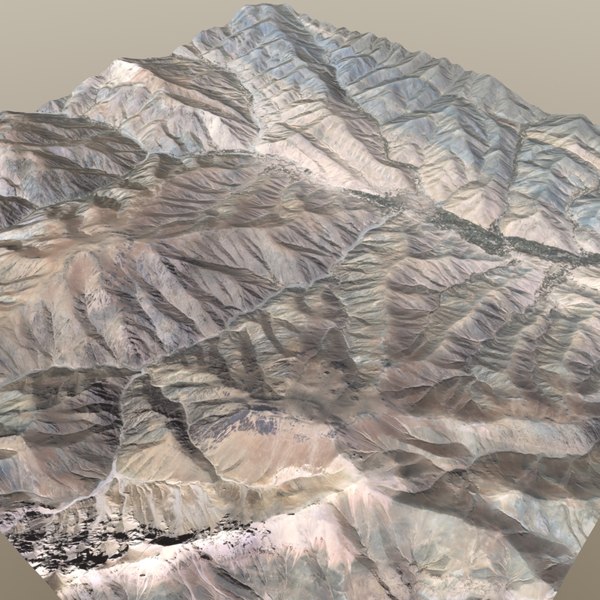 3d snowy mountain snow landscape model