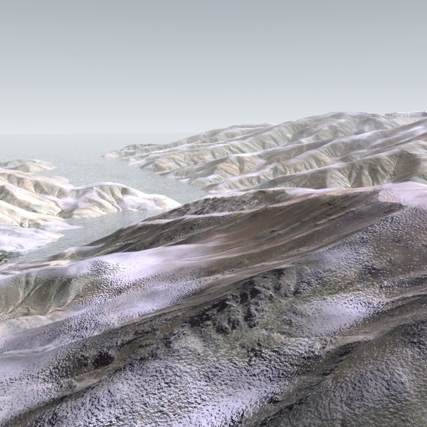 3d snowy mountain snow landscape model