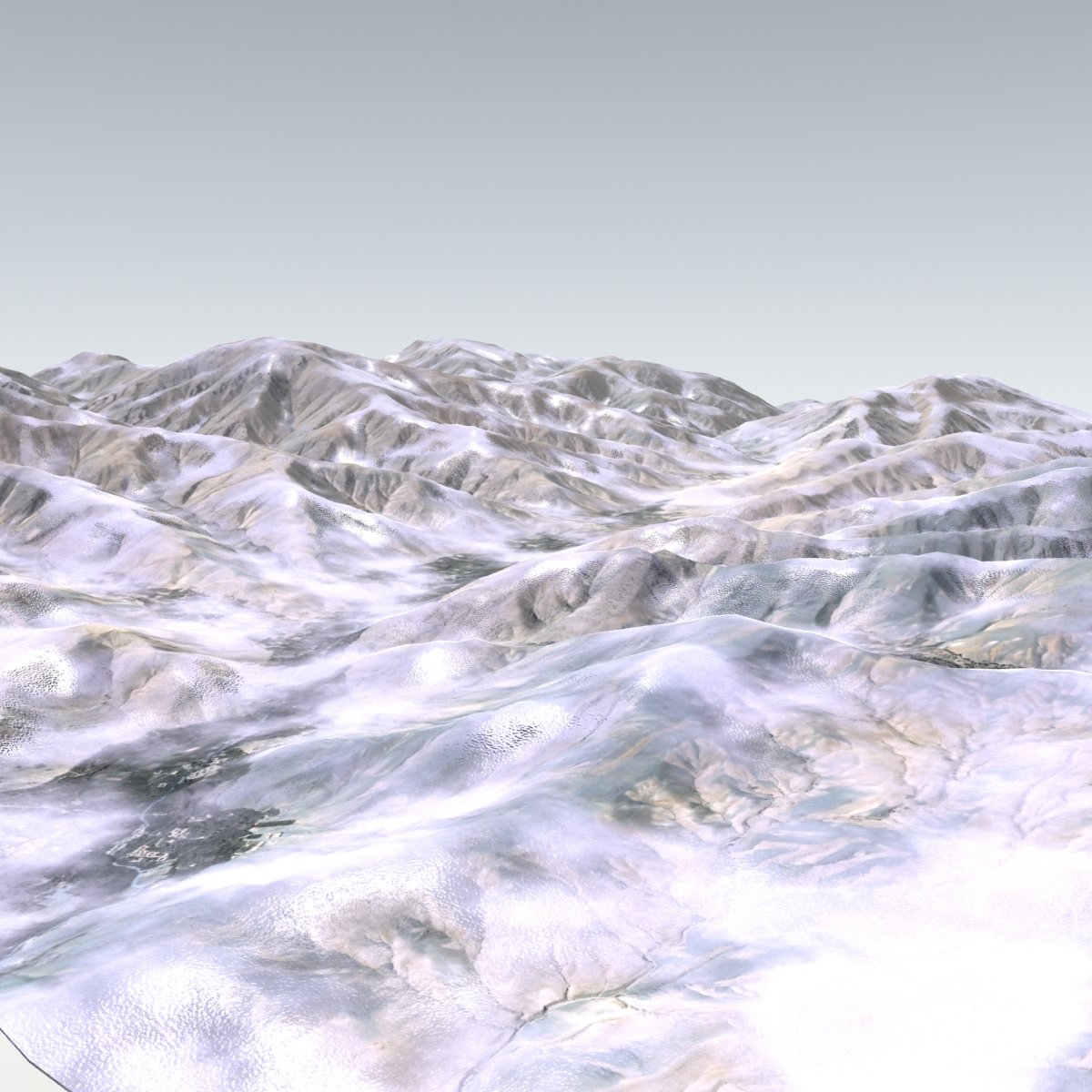 3d snowy mountain snow landscape model