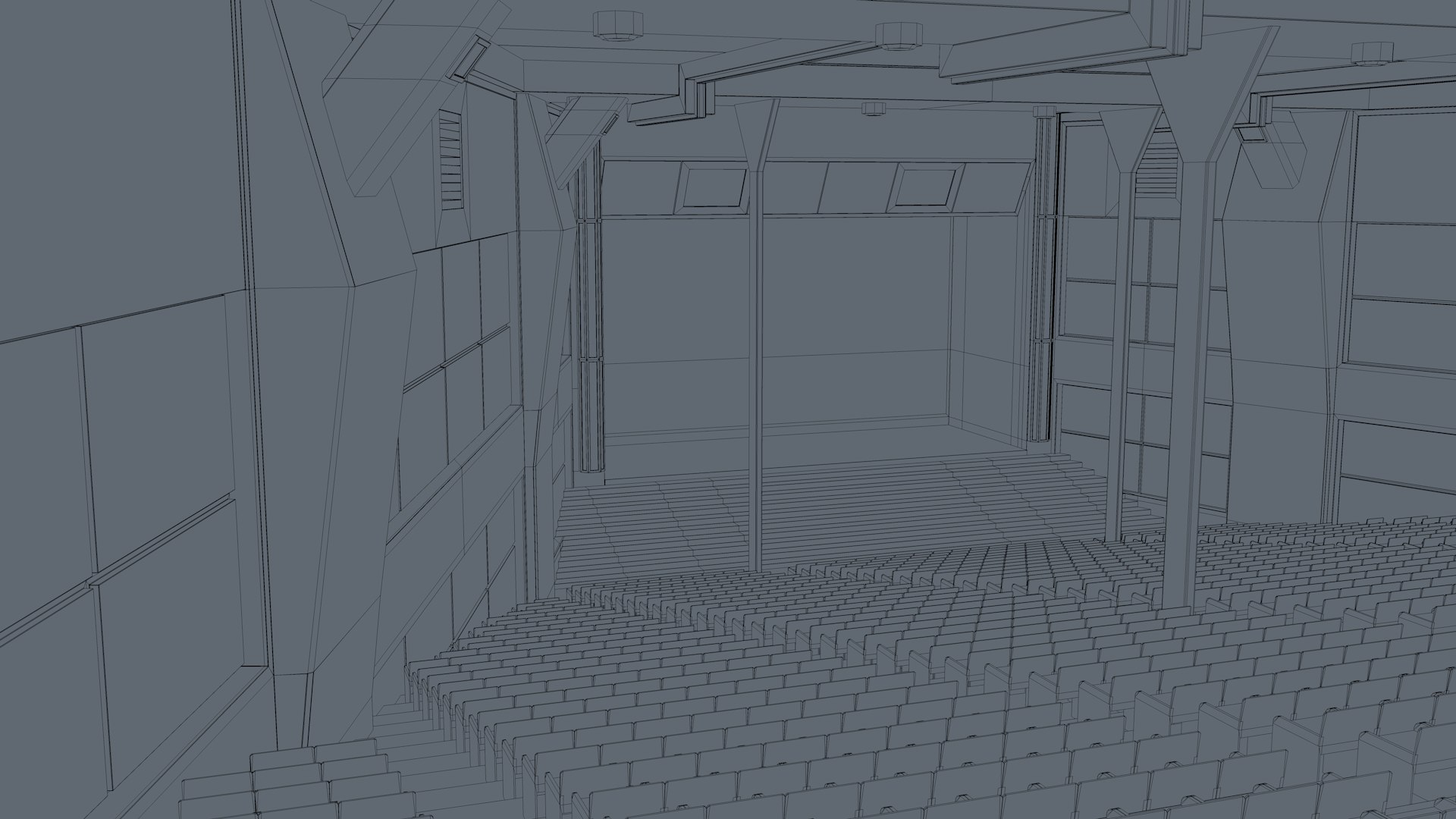 3D Model Concert Hall Theatre - TurboSquid 2315272