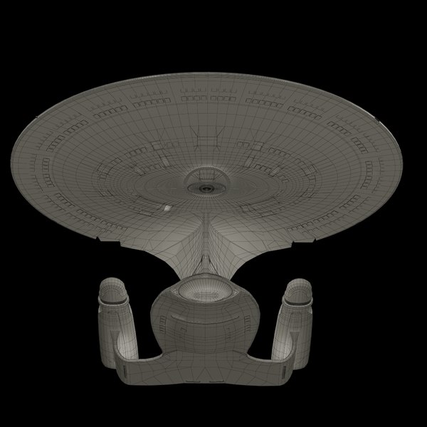 uss enterprise d star trek 3d model