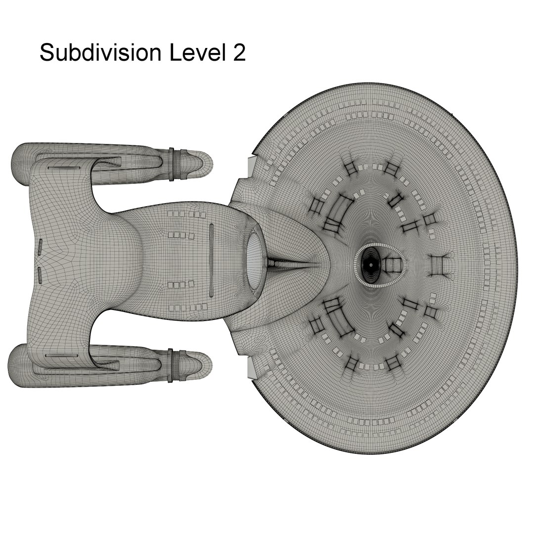 uss enterprise d star trek 3d model