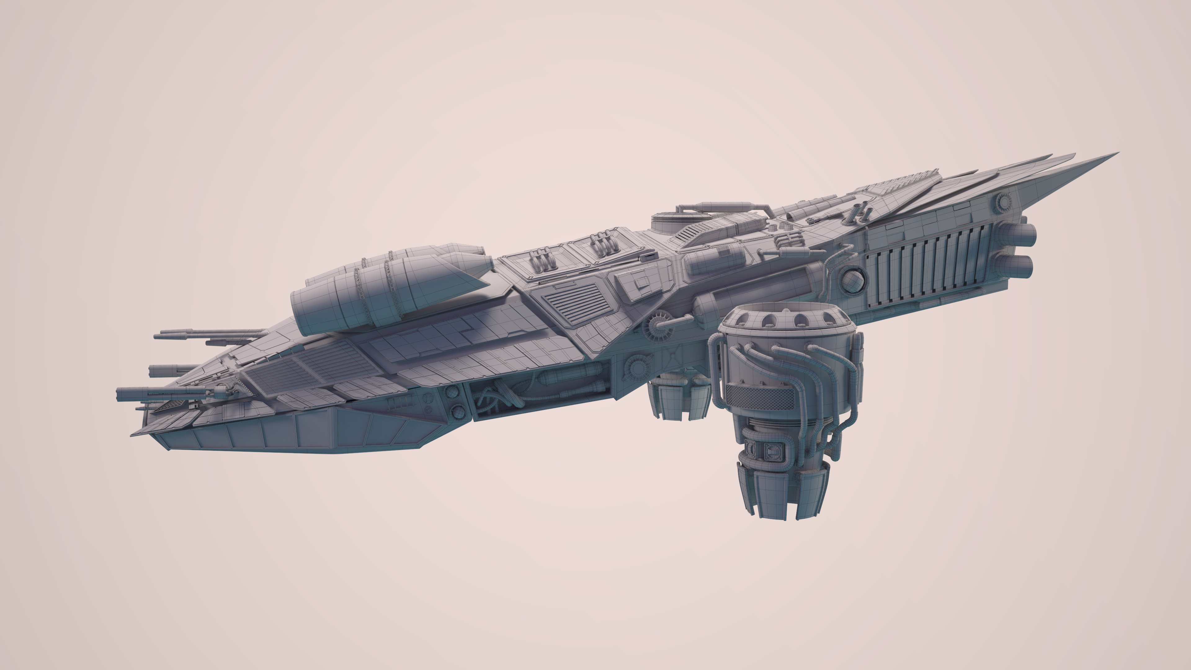 3d aircraft dropship model