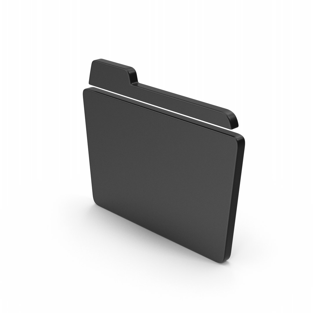 modelo 3d Símbolo de carpeta de documentos negros - TurboSquid 2170714