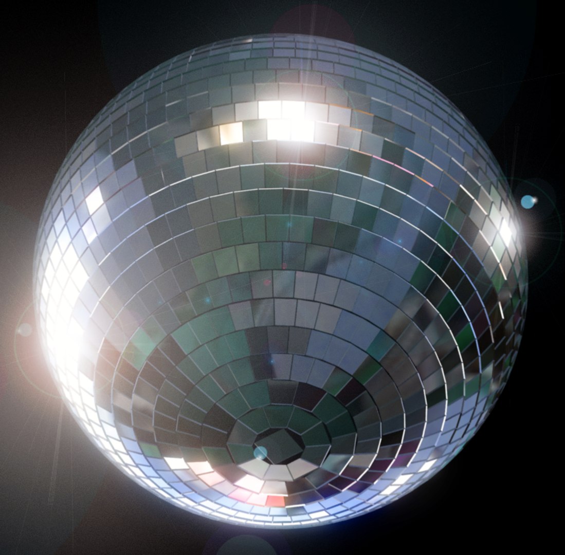 3d Mirrored Disco Ball Model