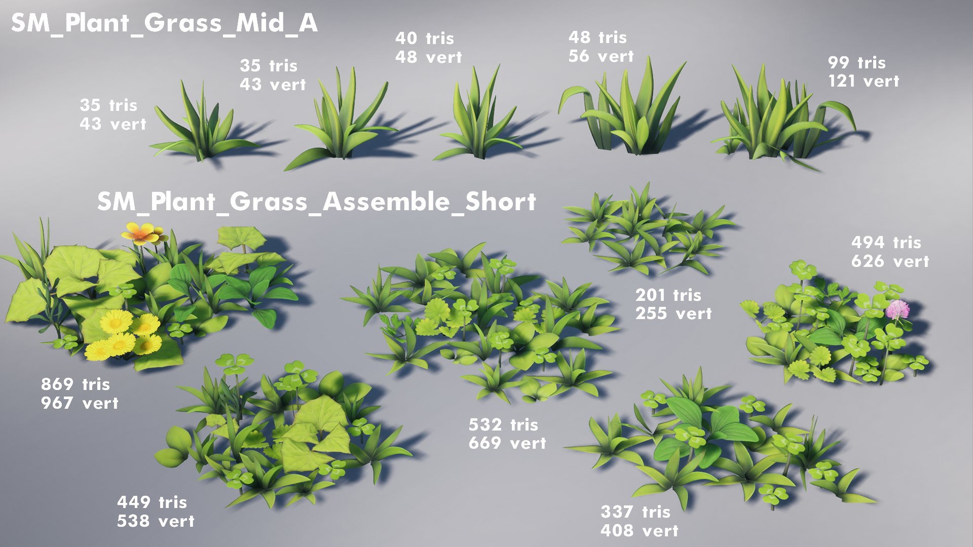 Stylized Grass Pack 3D - TurboSquid 1805182