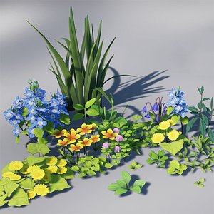 Low Poly Grasses 3D Real-Time Models For Download | TurboSquid