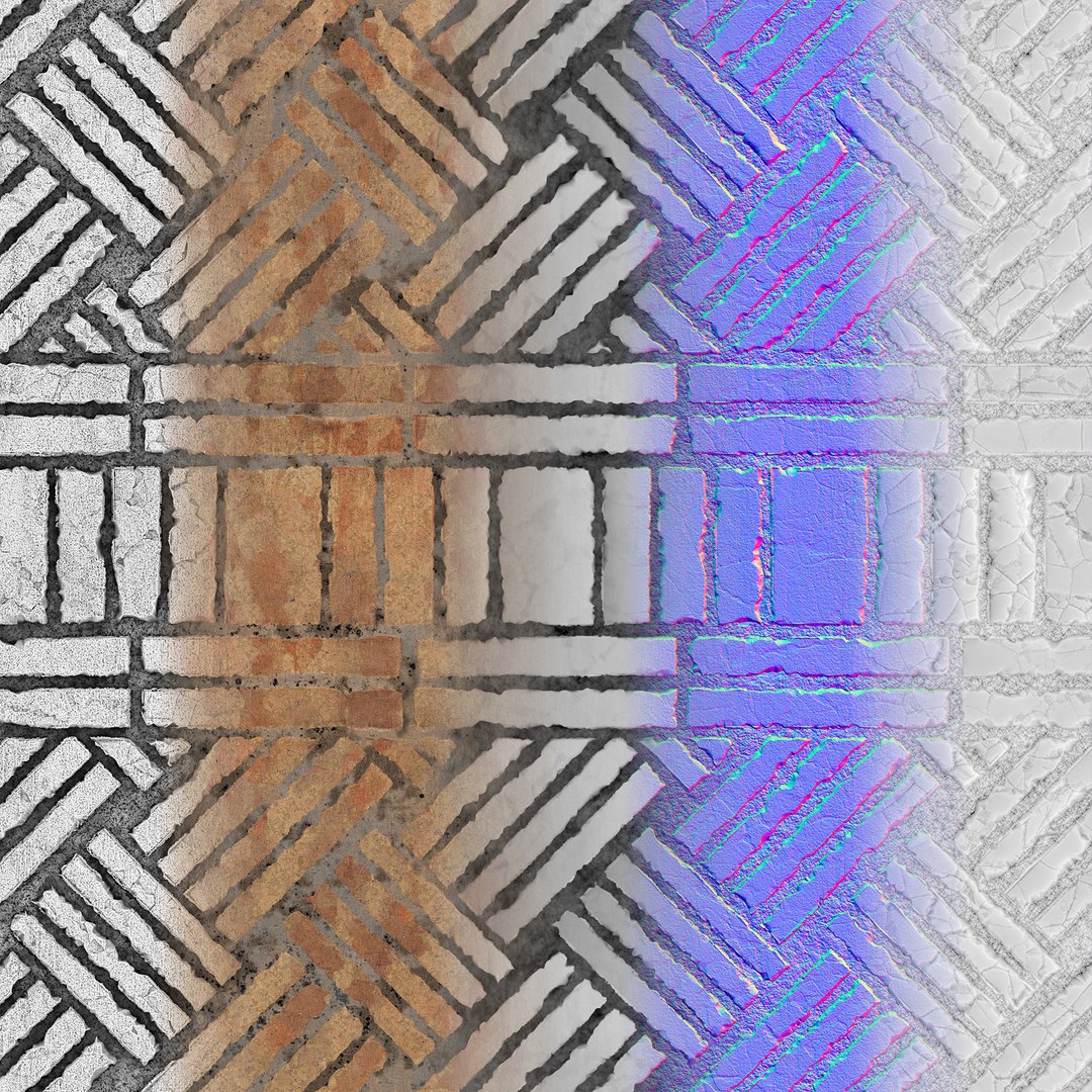 3D PBR Bricks 07 - Realistic - Seamless 4K Brick Texture Model ...