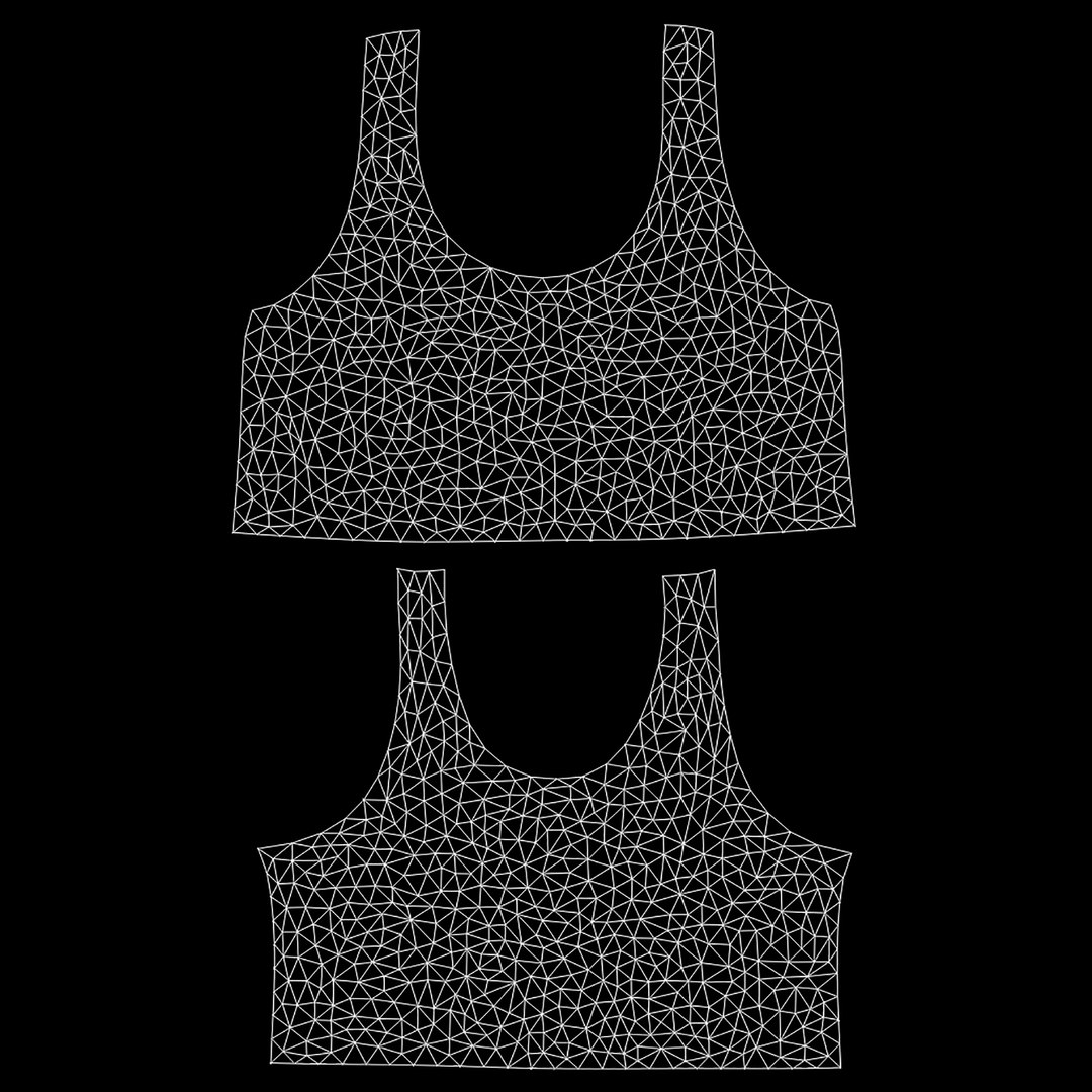 Loose Crop Vest Tank Top 3D model - TurboSquid 1904746