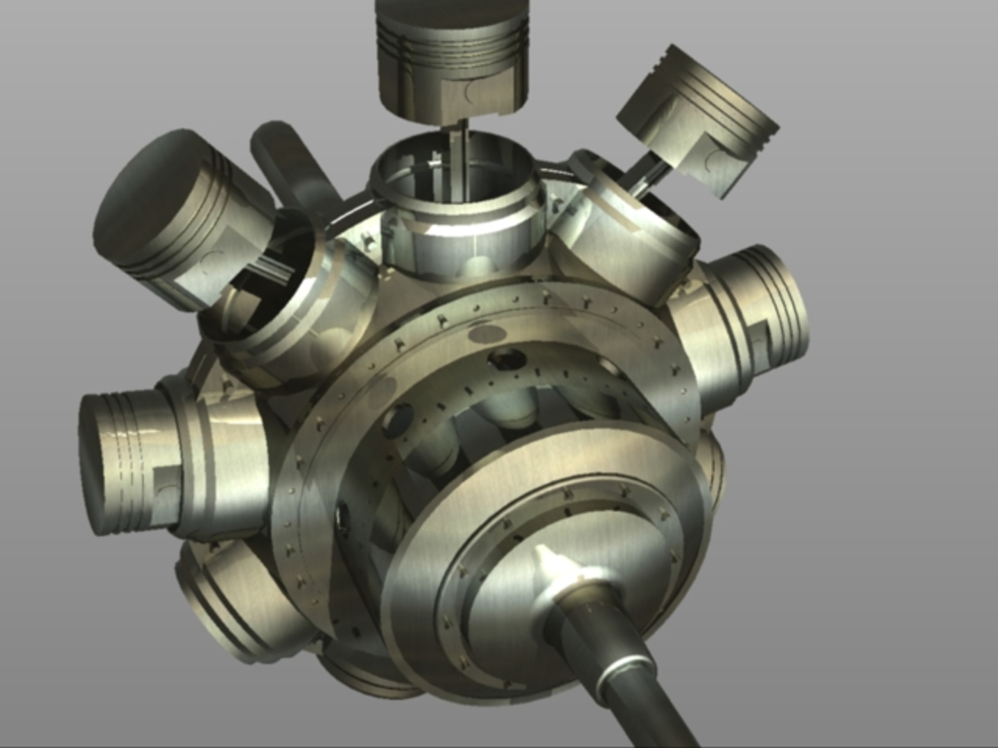 3d gnome rotary engine