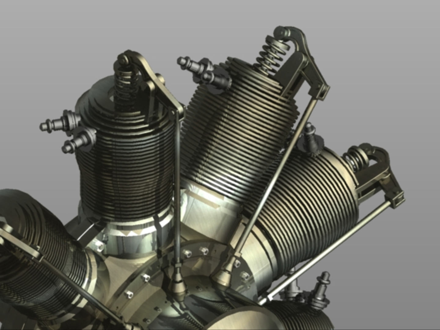 3d gnome rotary engine