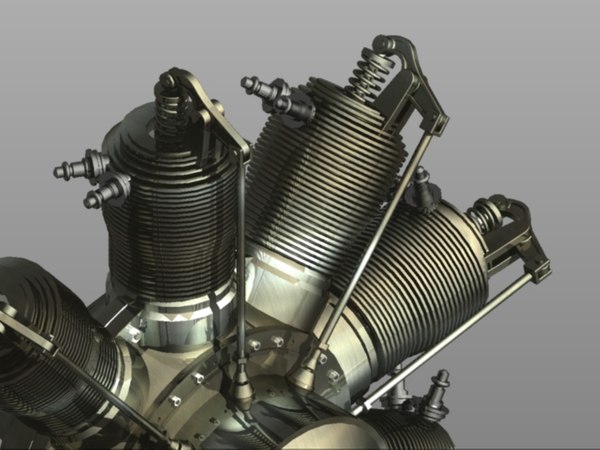 3d gnome rotary engine