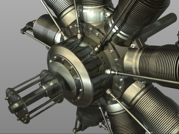 3d gnome rotary engine