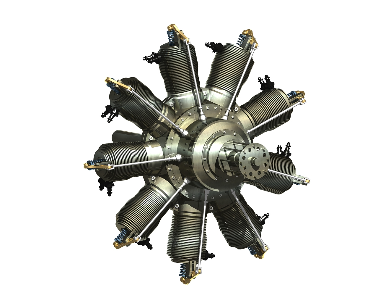 3d gnome rotary engine