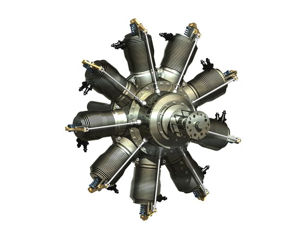 3d gnome rotary engine