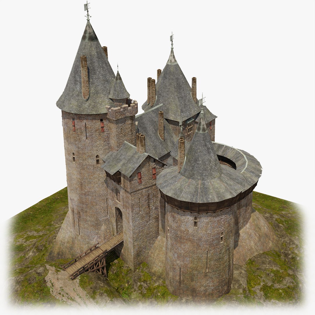Castle Coch-The red castle 3D - TurboSquid 1729945