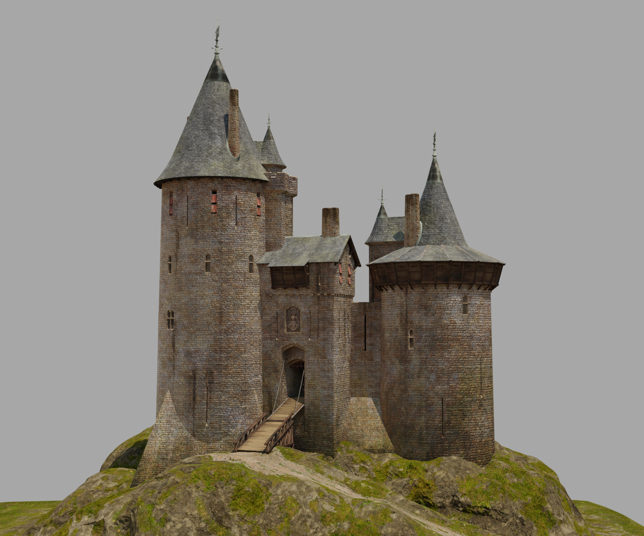 Castle Coch-The Red Castle 3D - TurboSquid 1729945