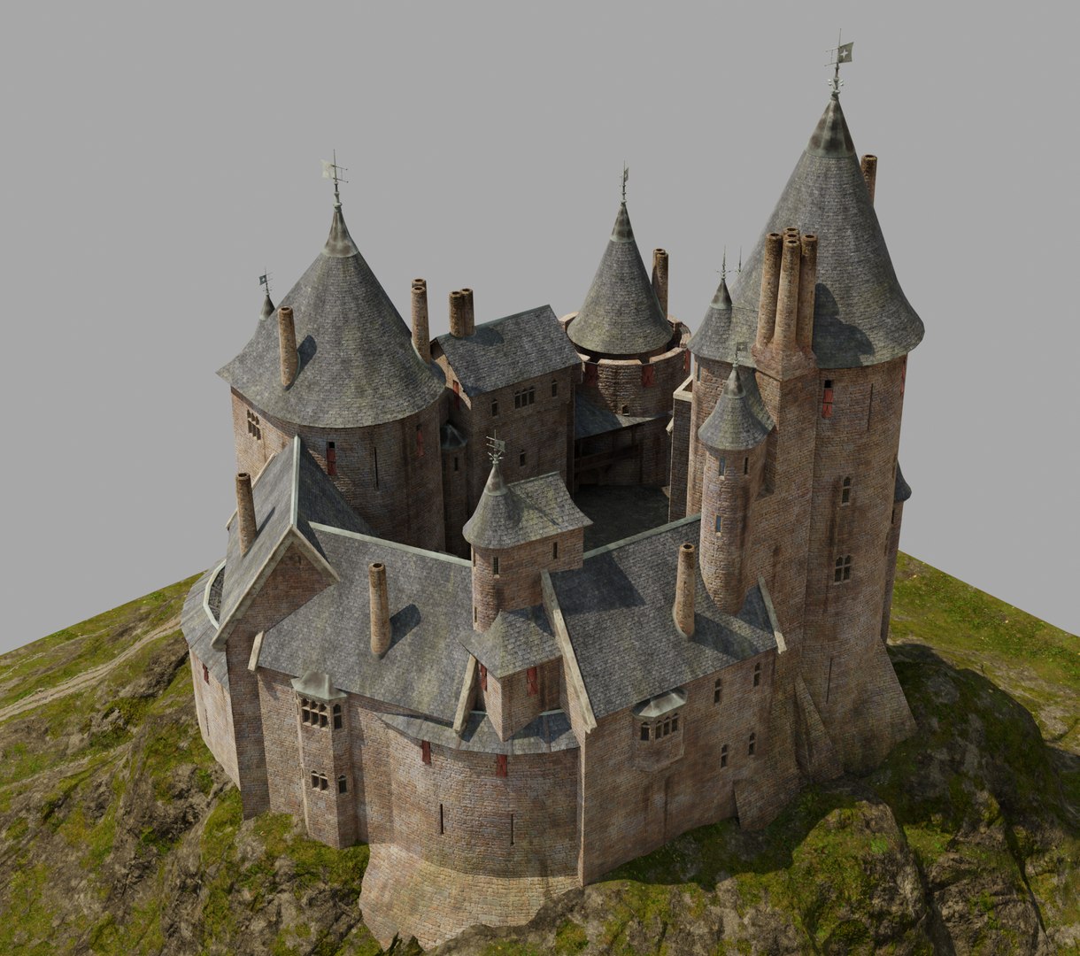 Castle Coch-The Red Castle 3D - TurboSquid 1729945
