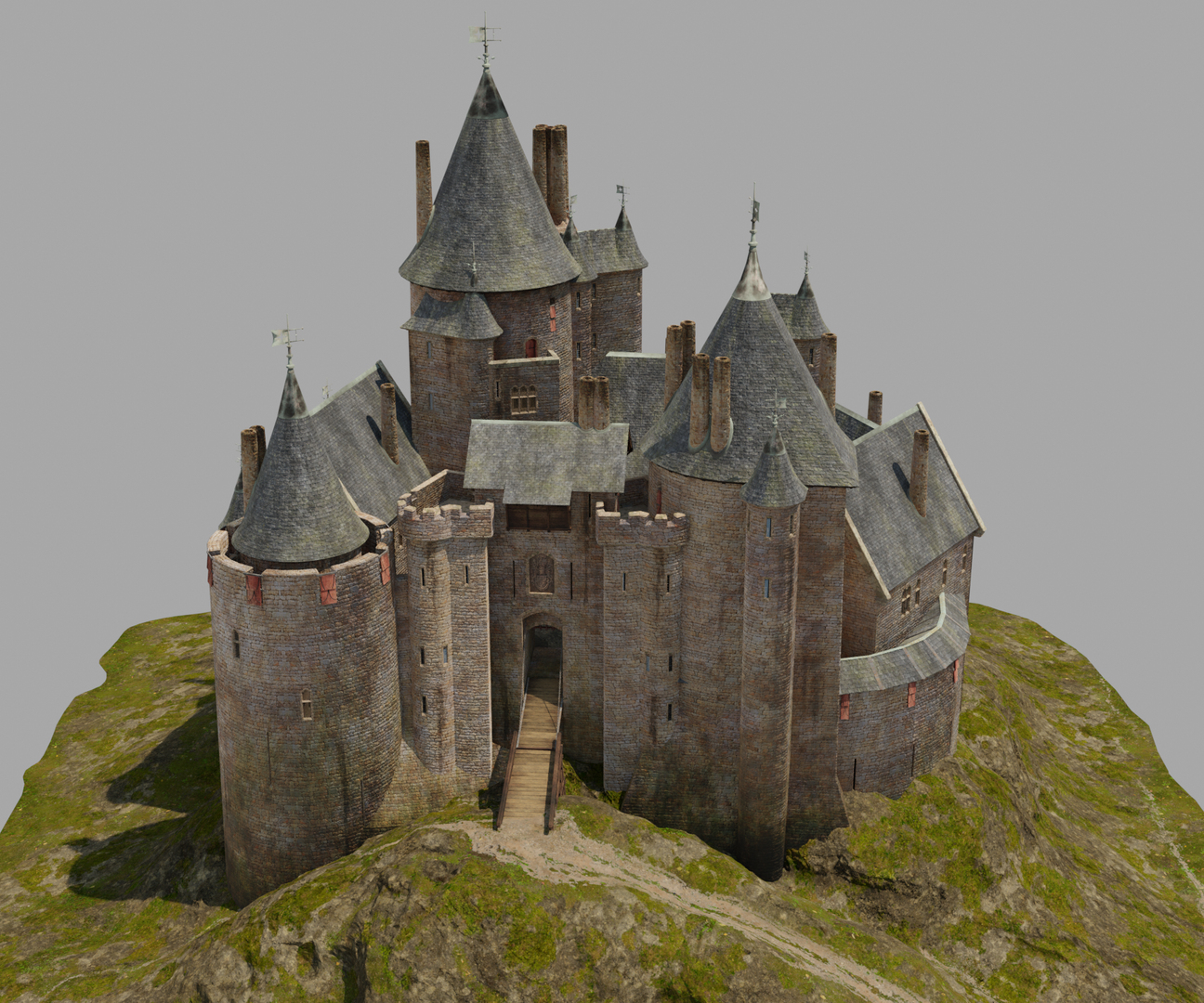 Castle Coch-The Red Castle 3D - TurboSquid 1729945