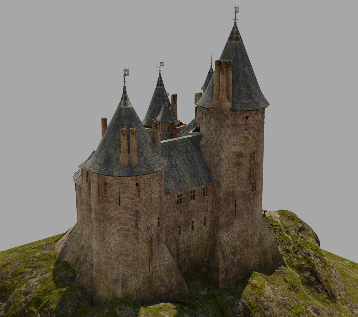 Castle Coch-The Red Castle 3D - TurboSquid 1729945