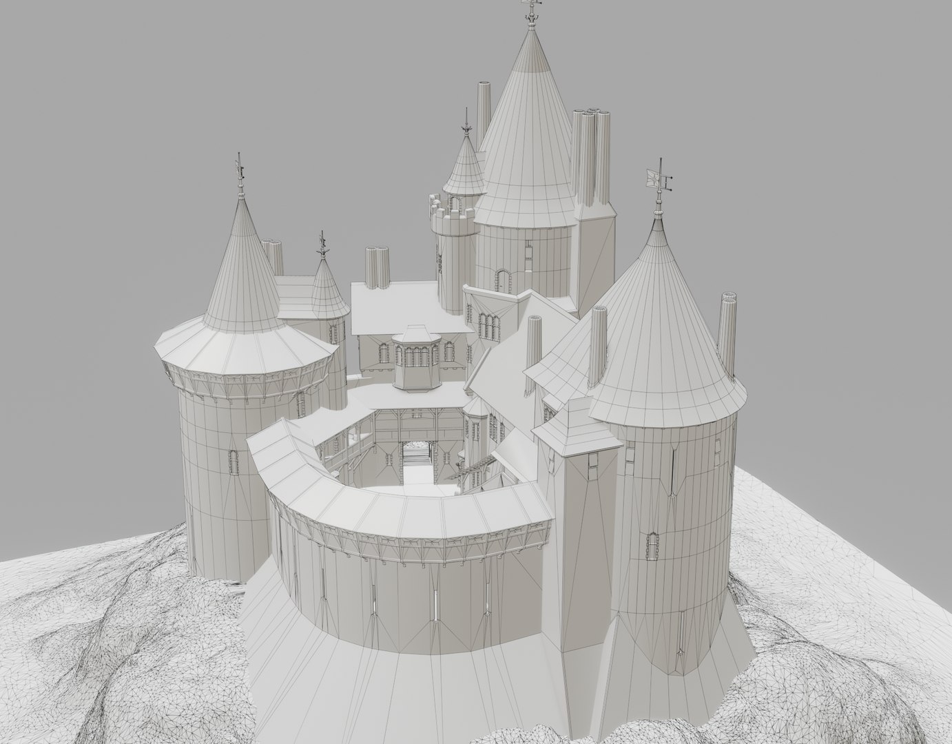 Castle Coch-The Red Castle 3D - TurboSquid 1729945