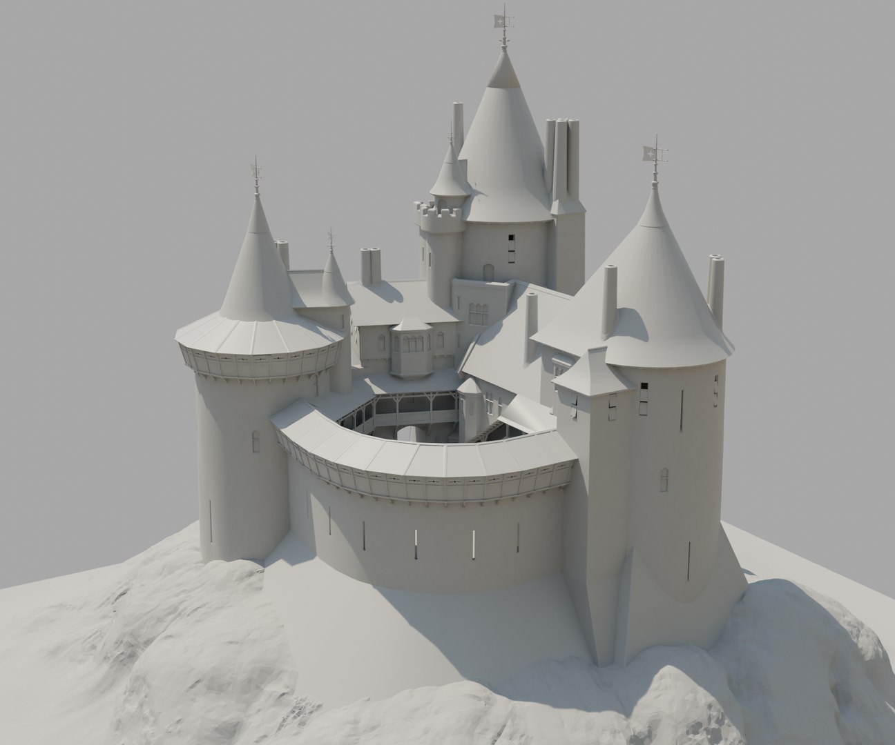 Castle Coch-The Red Castle 3D - TurboSquid 1729945