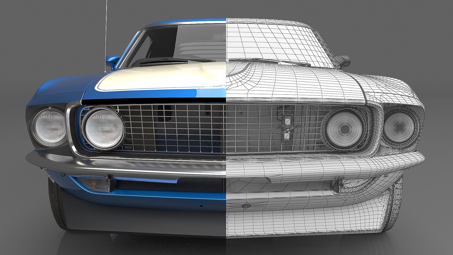 1969 Ford Mustang Boss 302 MkI Model - TurboSquid 2216288