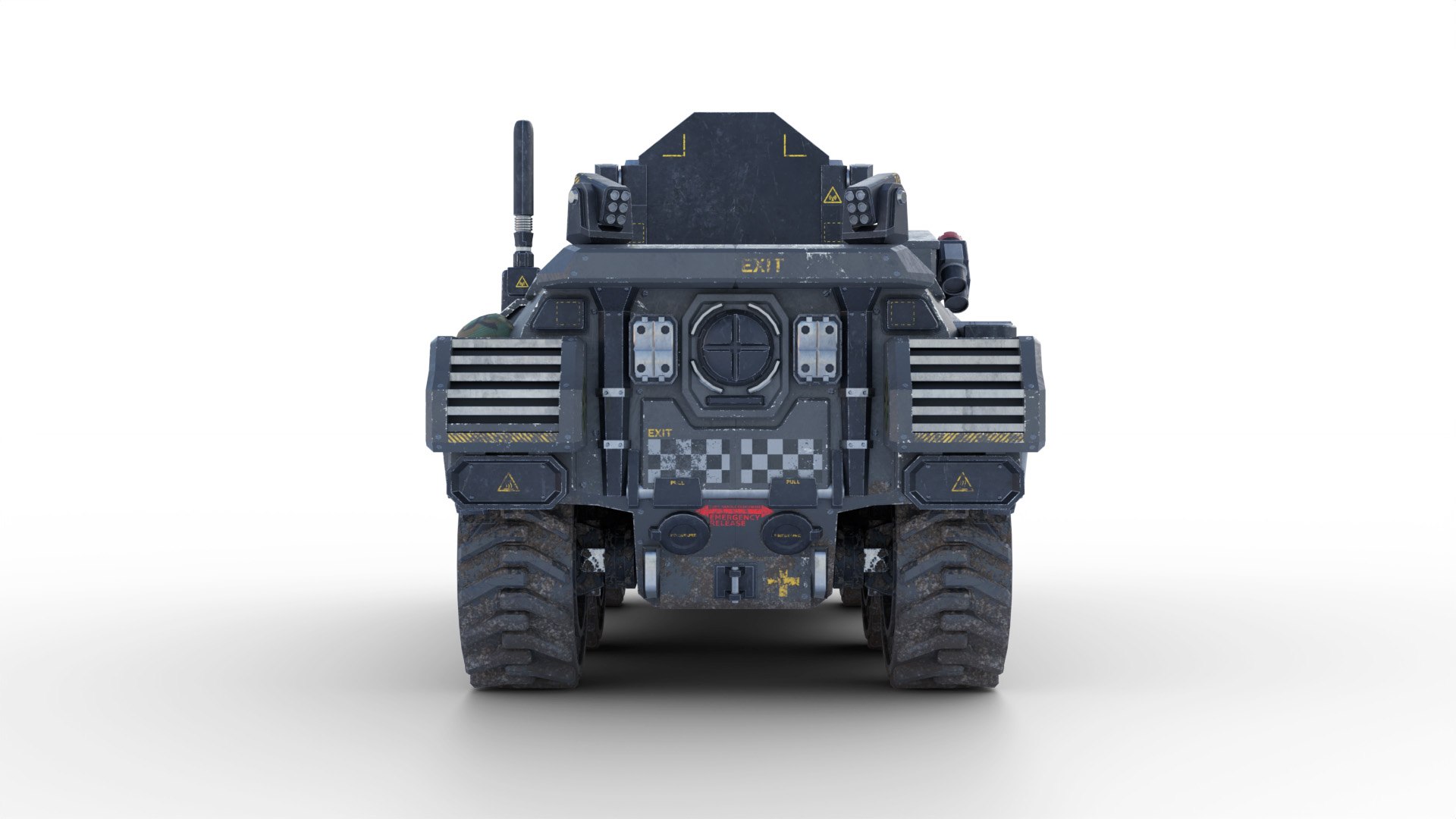 Sci-Fi APC - Command Vehicle - Wheeled Tank 3D Model - TurboSquid 1881960