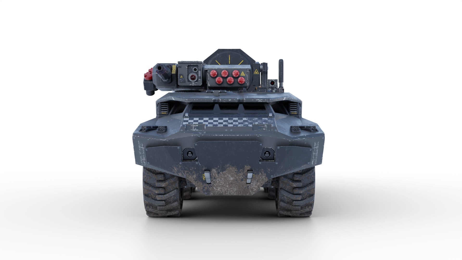 Sci-Fi APC - Command Vehicle - Wheeled Tank 3D Model - TurboSquid 1881960