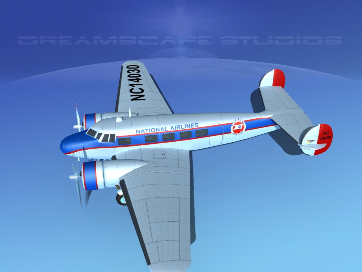 propellers lockheed l10 electra 3d model