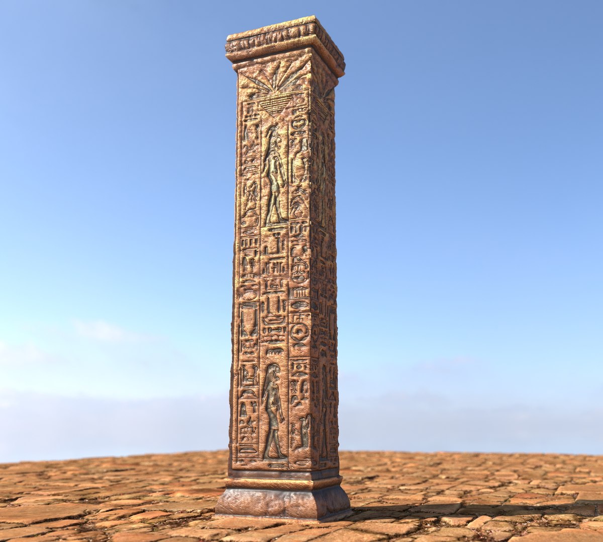 3D Egyptian Pillars Pack Model - TurboSquid 2192401