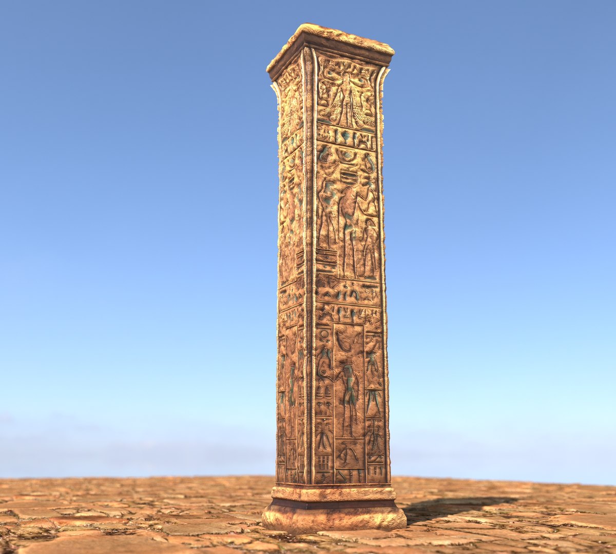 3D Egyptian Pillars Pack Model - TurboSquid 2192401
