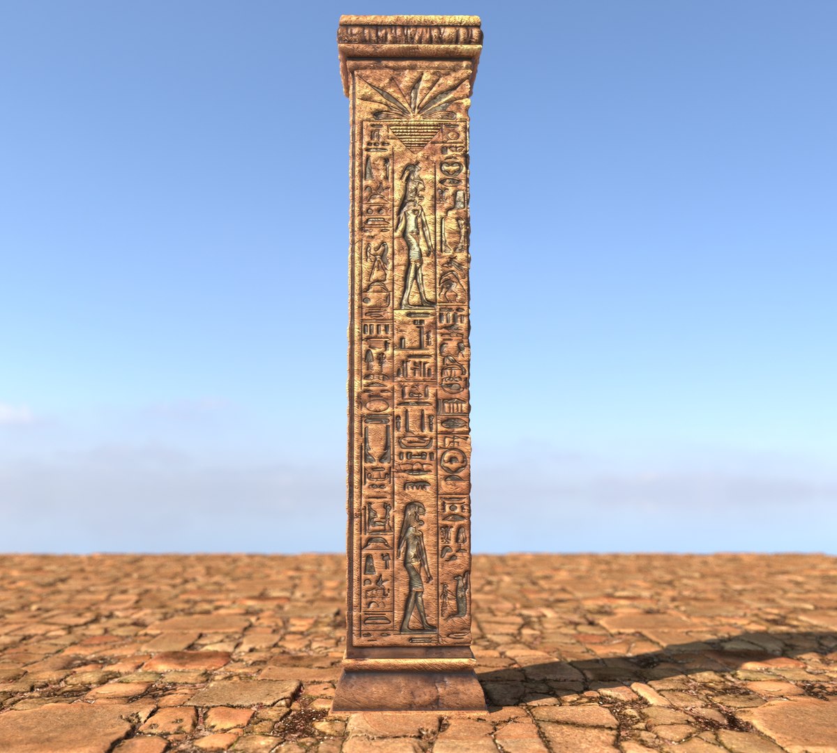 3D Egyptian Pillars Pack Model - TurboSquid 2192401