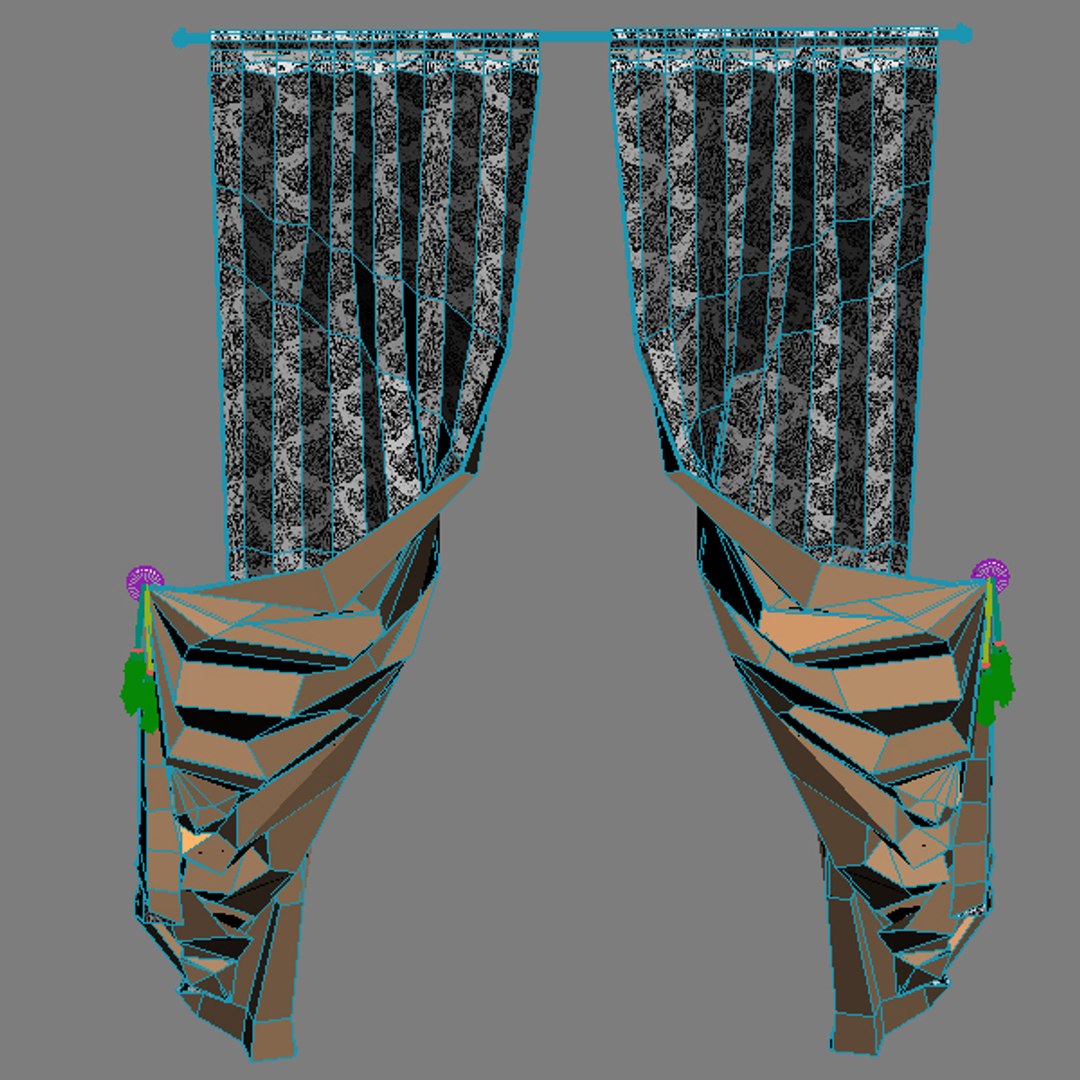 Classical Curtain - 3d 3ds