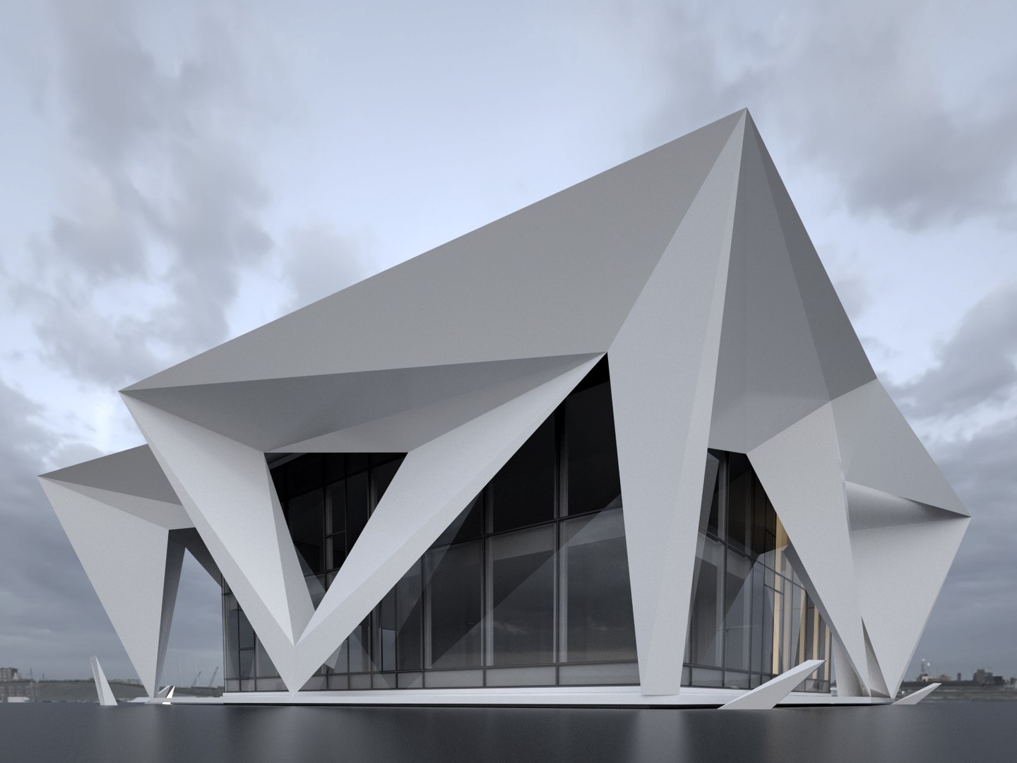 3D Building Office Villa Model - TurboSquid 1478411