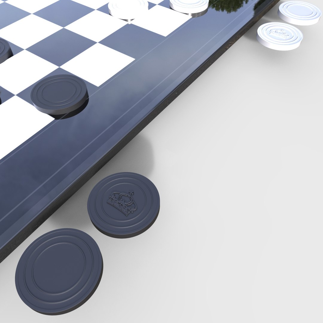 3d Checker Piece Model