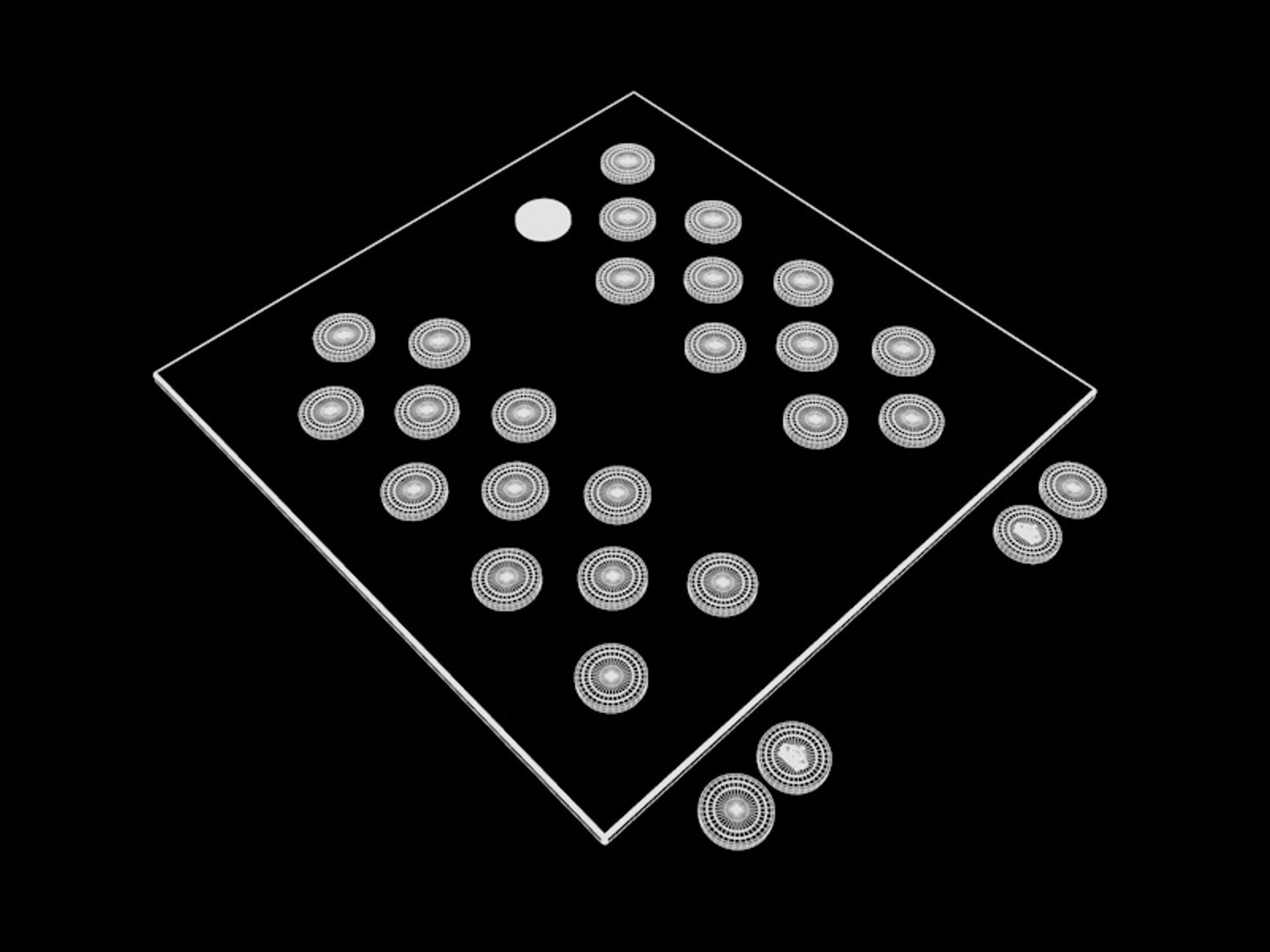 3d Checker Piece Model