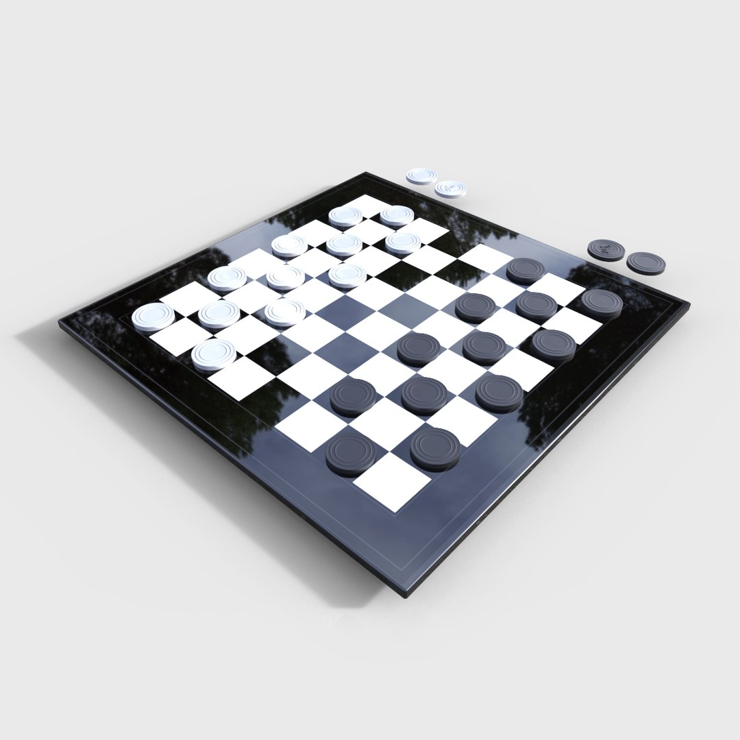 3d Checker Piece Model