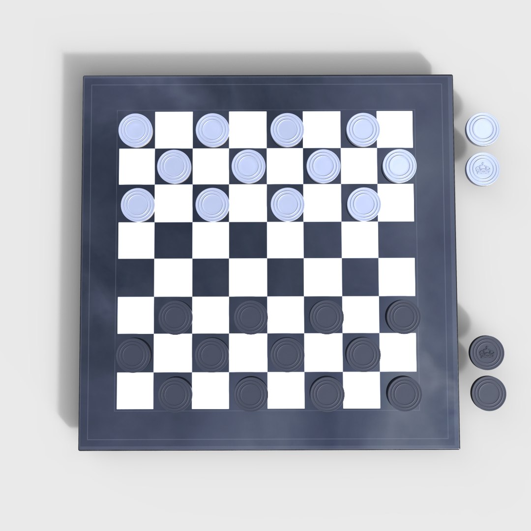 3d Checker Piece Model