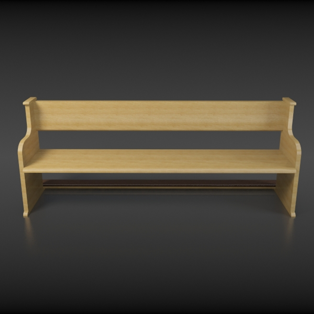 Church Bench 3d Max