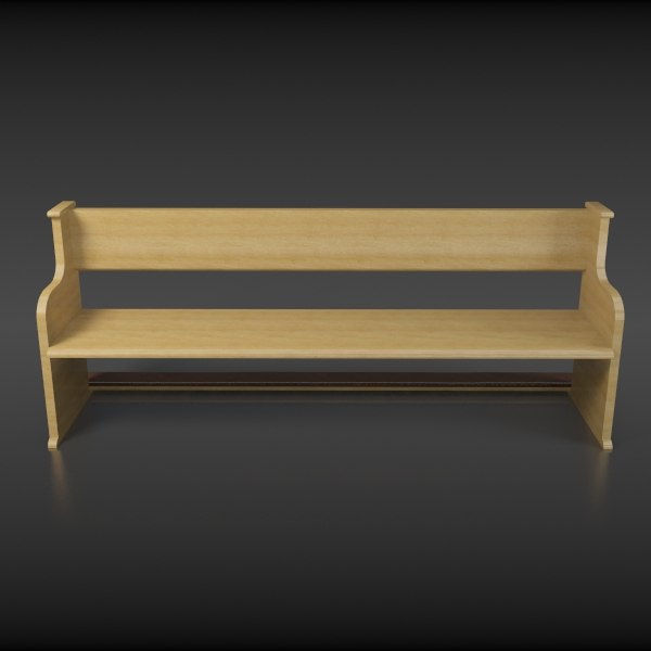 church bench 3d max