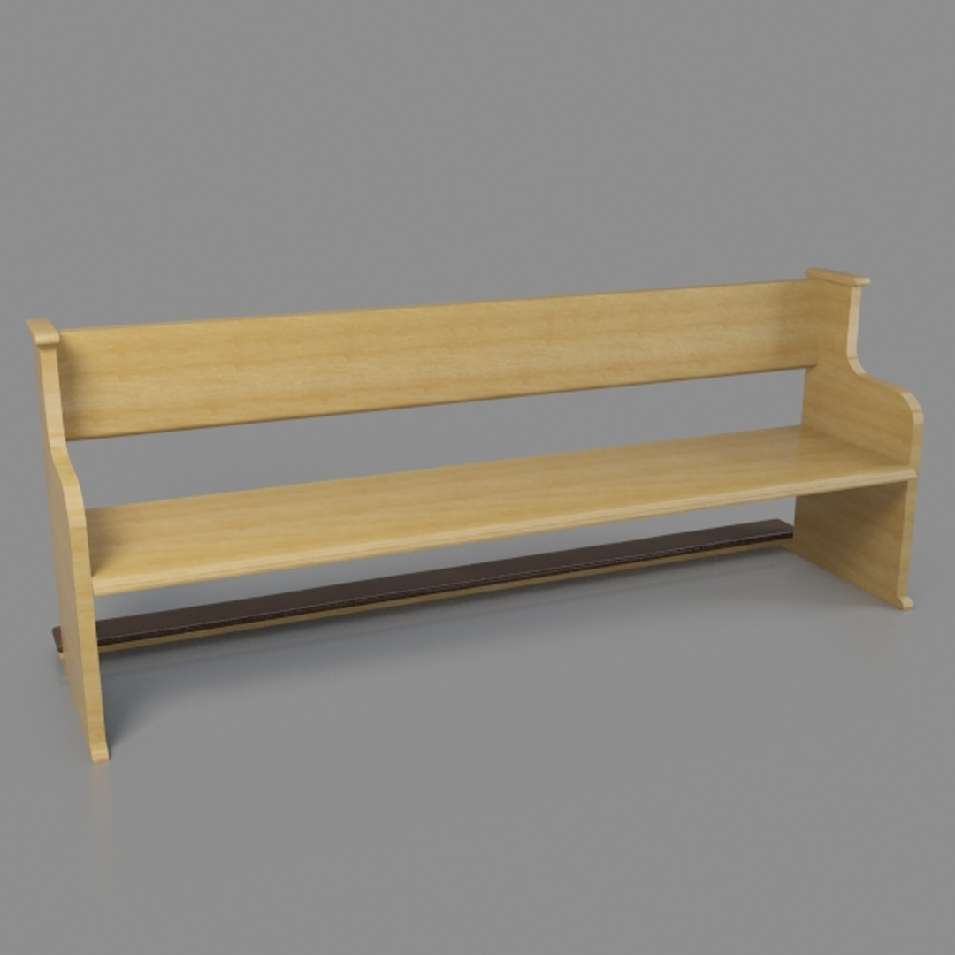 church bench 3d max