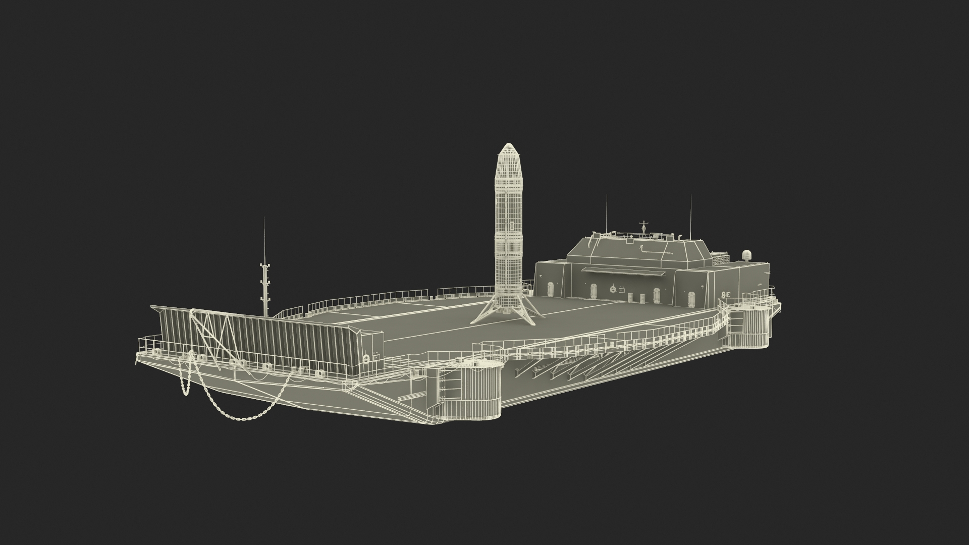 Autonomous Rocket Landing Ship And Orbital Rocket Model - TurboSquid ...