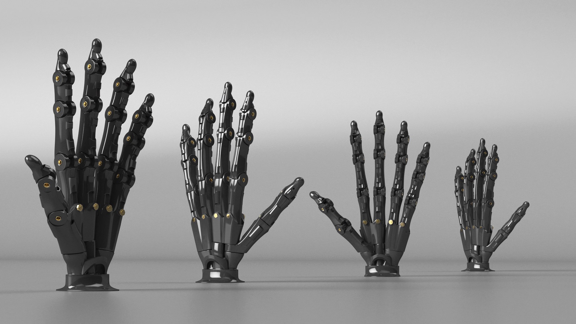 3D Robotic Hand Black - TurboSquid 2234635