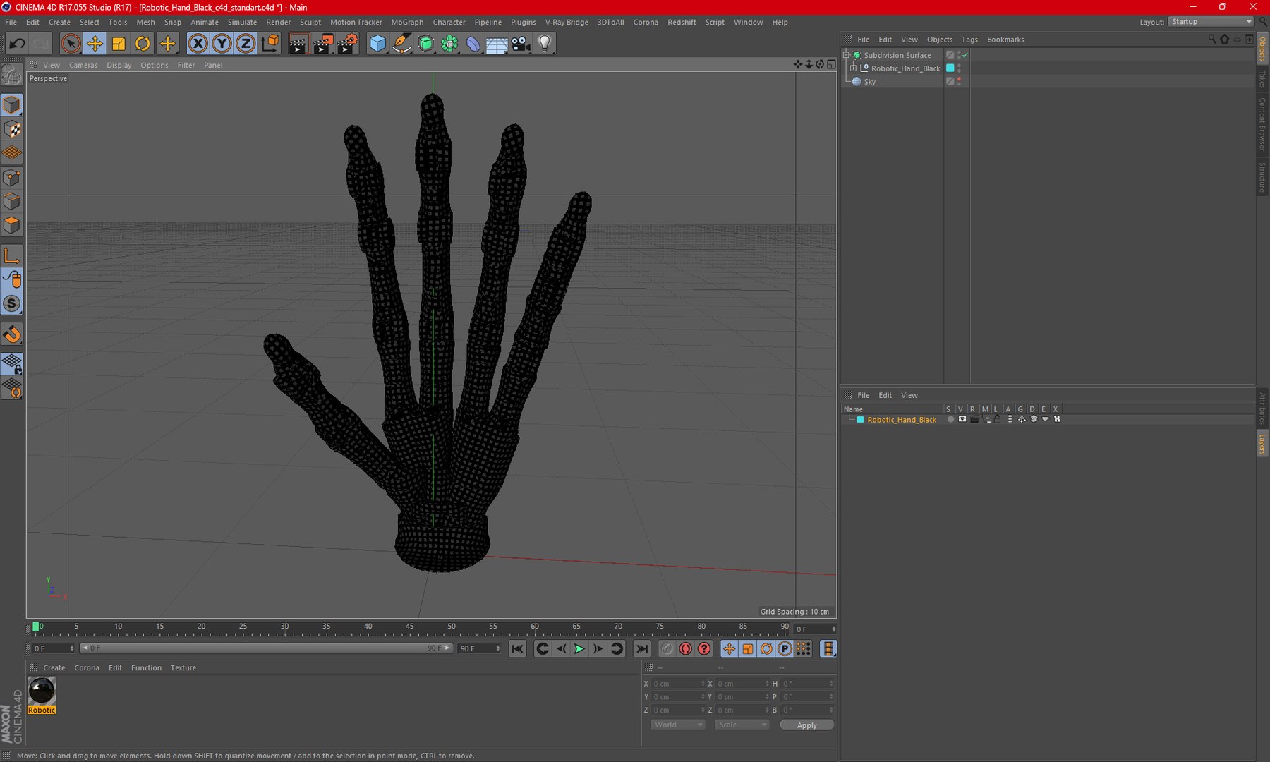 3D Robotic Hand Black - TurboSquid 2234635