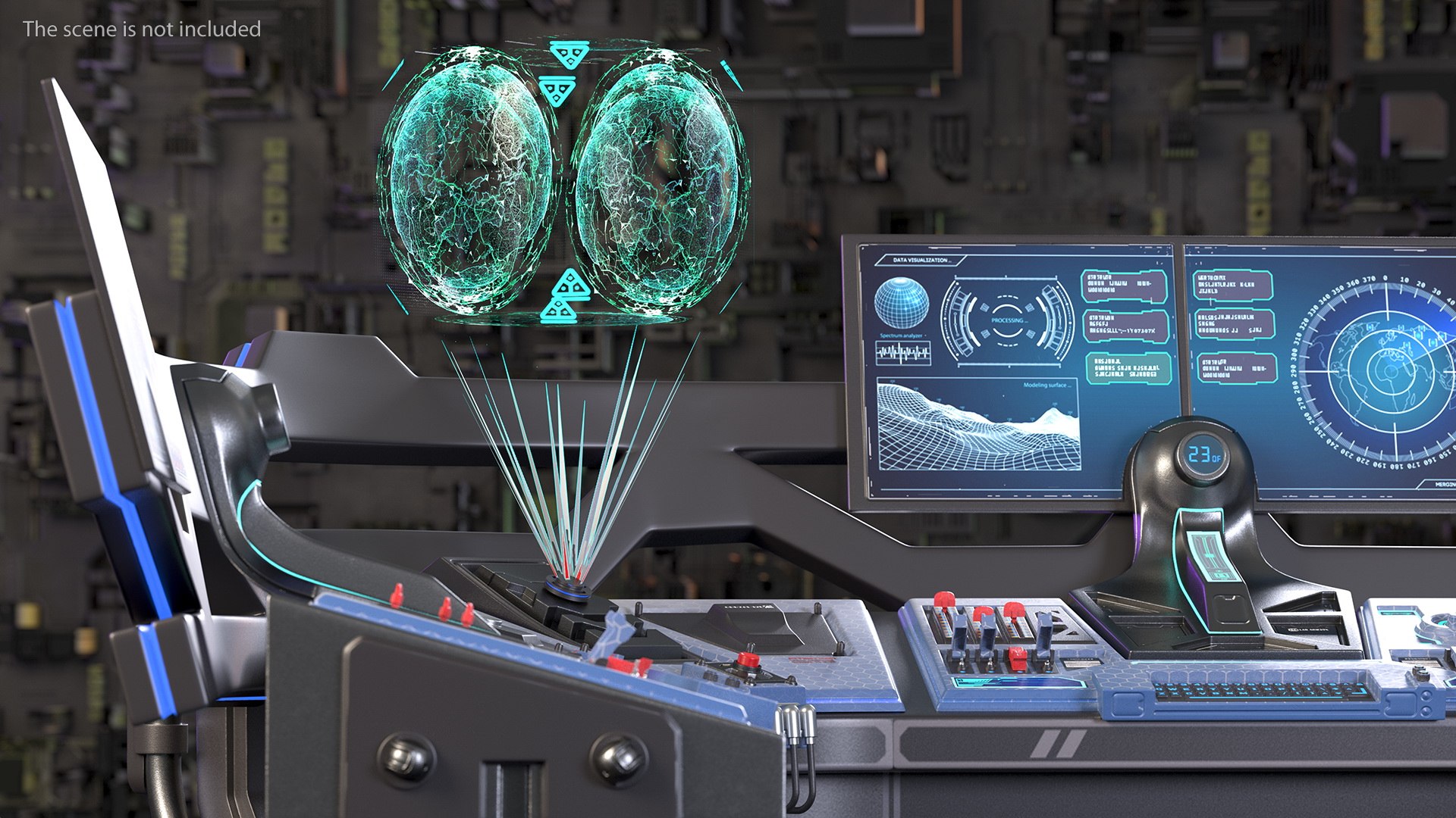 Sci fi hologram control panel 3D - TurboSquid 1652268
